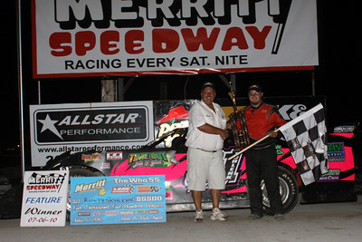 Rusty Schlenk takes Who55 win at Merritt Speedway! - DIRTcar Racing
