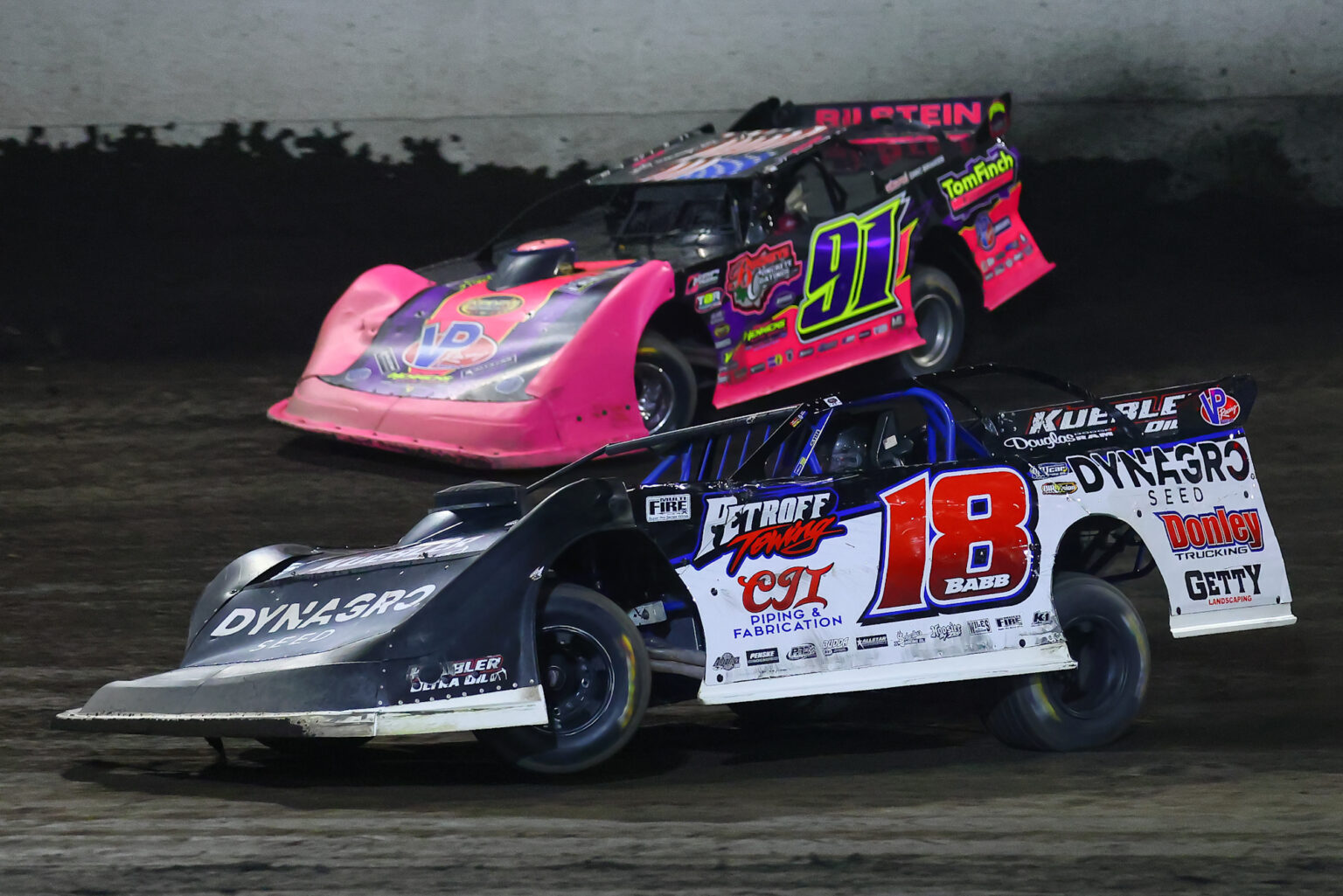 Thompson Wins After Babb Tangles with Lapped Car in Final Corner at Tri ...