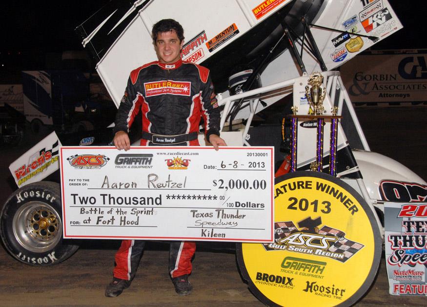 Reutzel rebounds at Texas Thunder Speedway - American Sprint Car Series